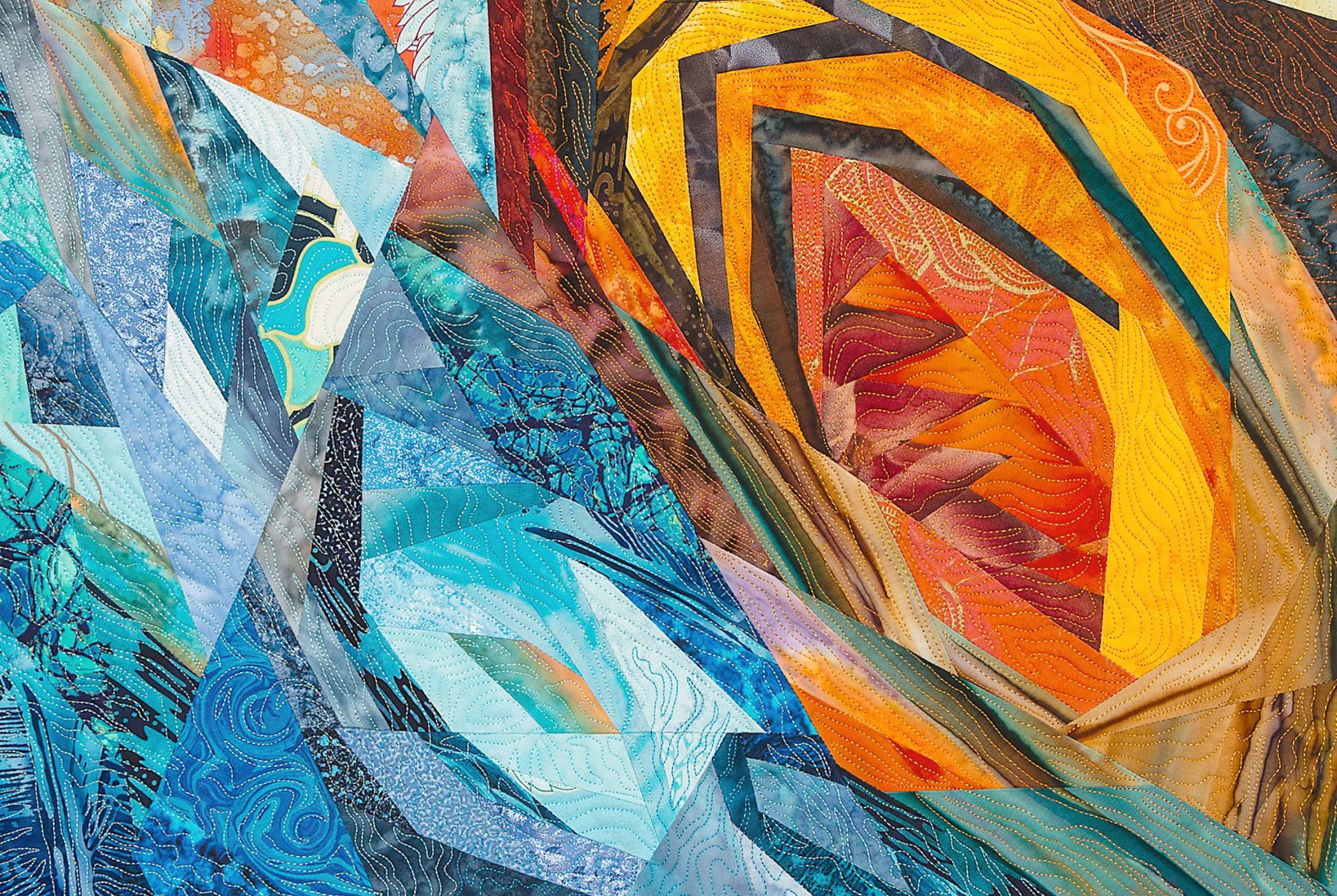 Jupiter's Red Spot | SAQA - Studio Art Quilt Associates