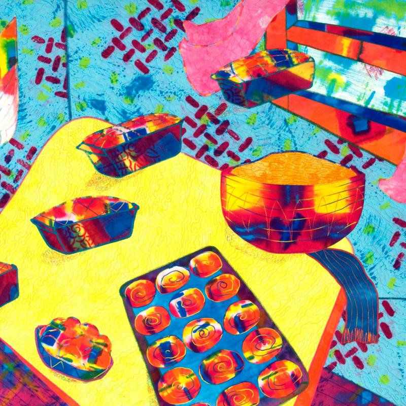 Gastronomy (SAQA Global Exhibition) | SAQA - Studio Art Quilt Associates